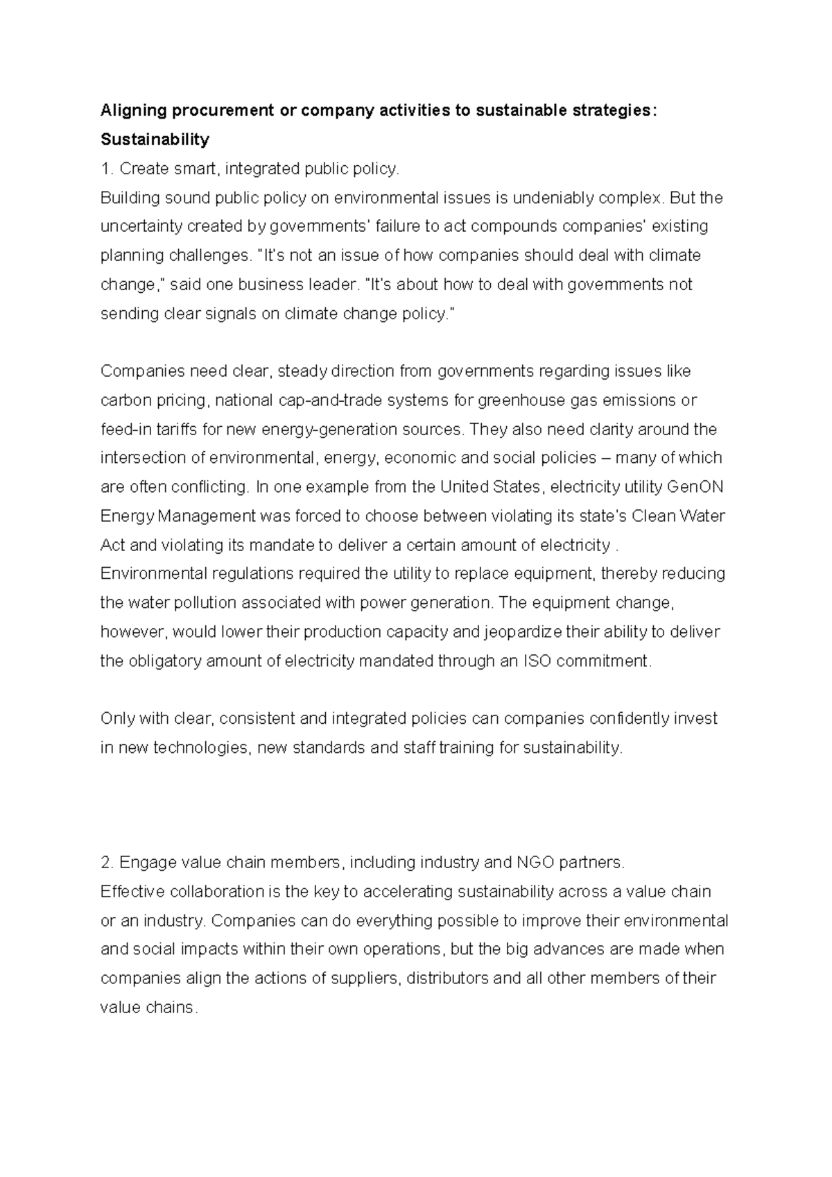 Comtemporary Scope Notes - Aligning procurement or company activities ...