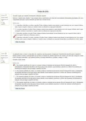 EAG-1 - Matéria para a primeira frequência de EAG - A din‚mica clim·tica altera-se por v·rios ...