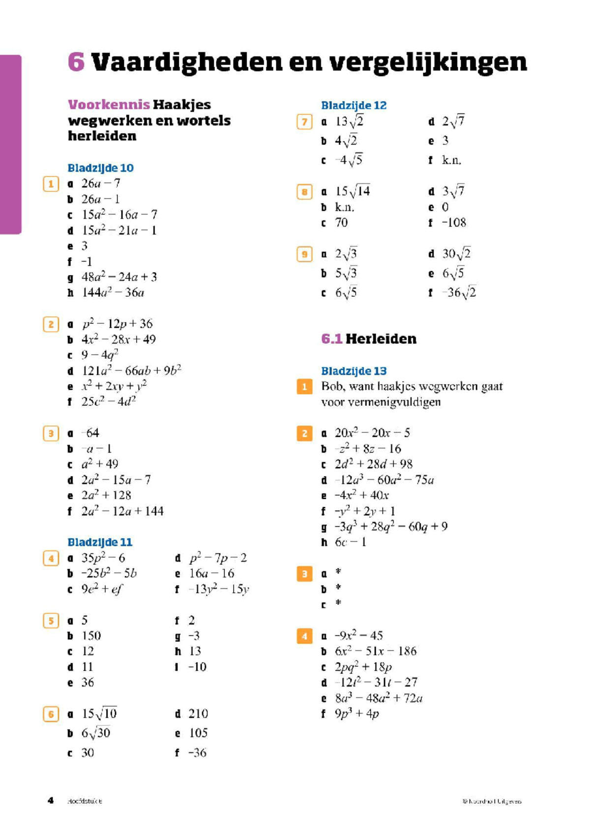 Antw 3V H6 - Wiskunde - Studeersnel