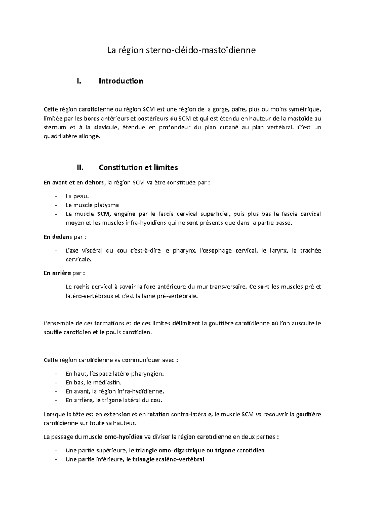 La région sterno-cléido-mastoïdienne - La région sterno-cléido ...
