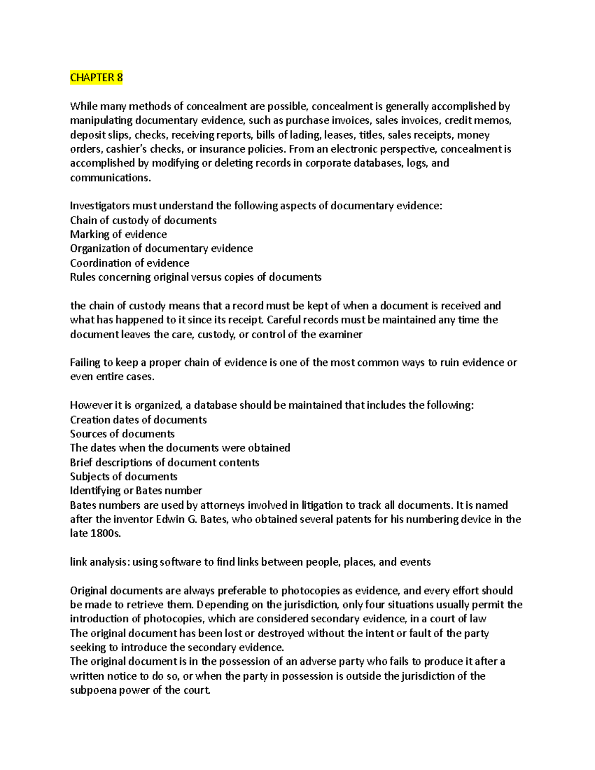 Chapter 8 ACCT 558 - Ethics with Lynch - CHAPTER 8 While many methods ...