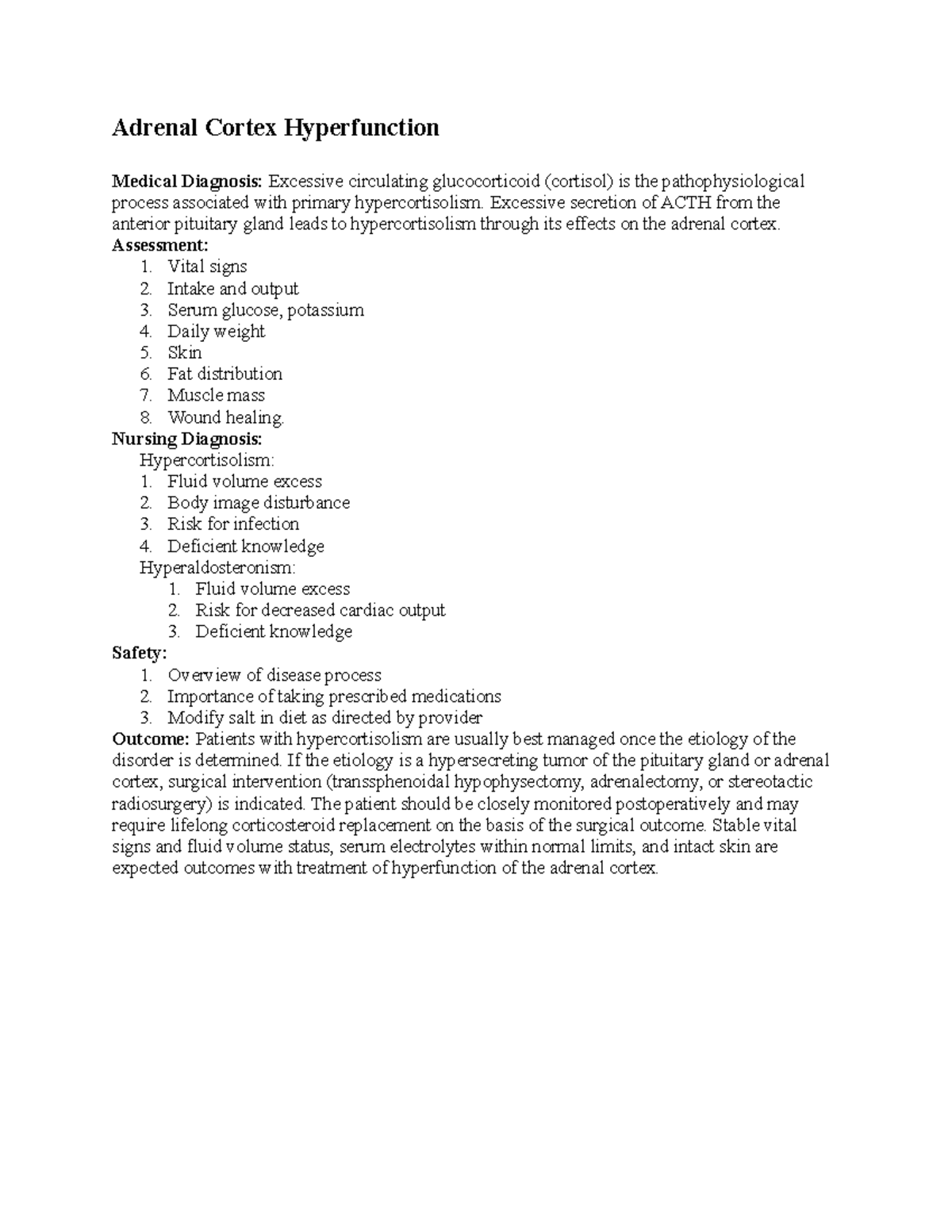 Adrenal Cortex Hyperfunction - Adrenal Cortex Hyperfunction Medical ...