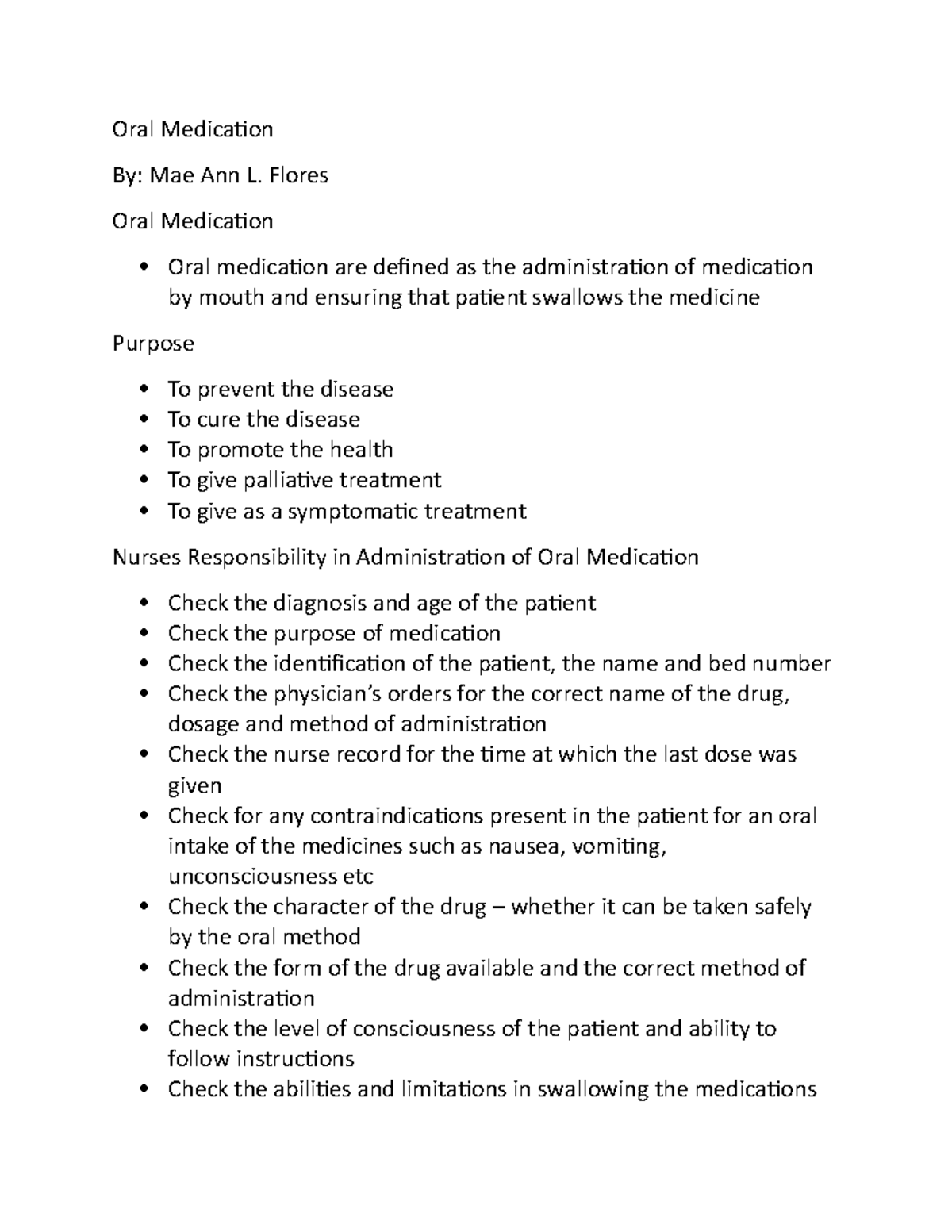 Hand out (oral medication, nose drops, ear drops, reactal, vaginal ...