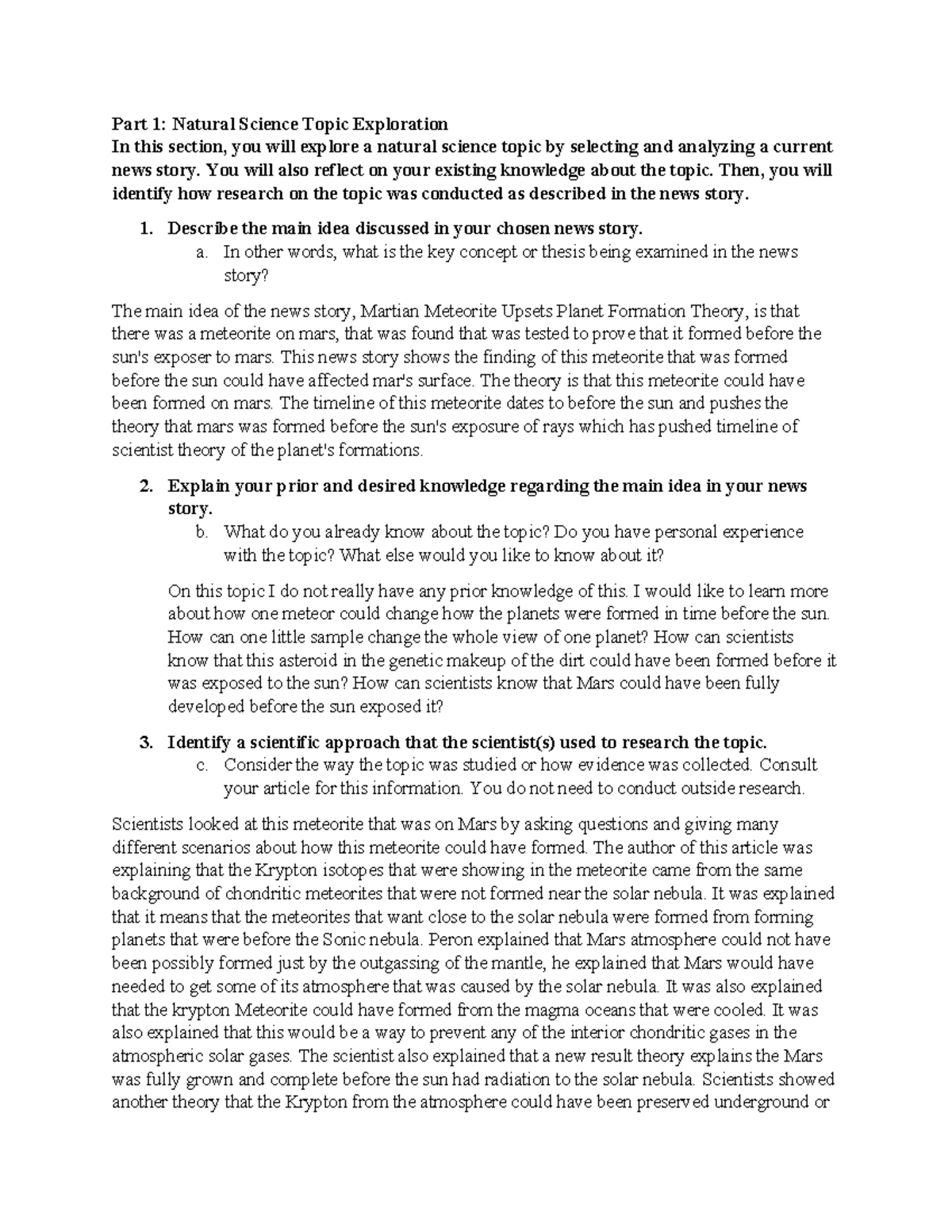 NC Final - Part 1: Natural Science Topic Exploration In this section ...
