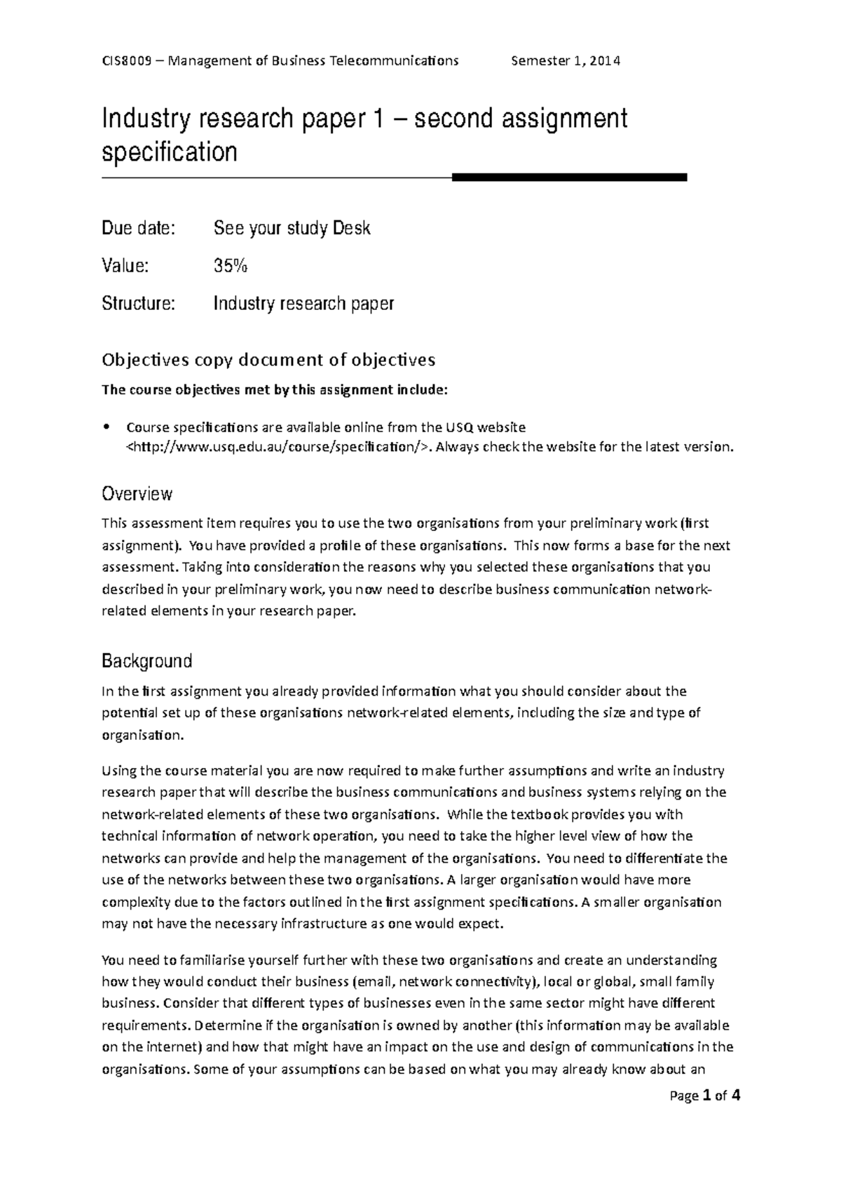 CIS8009-Assignment-2-Research-paper-1 2014 - Industry research paper 1 ...