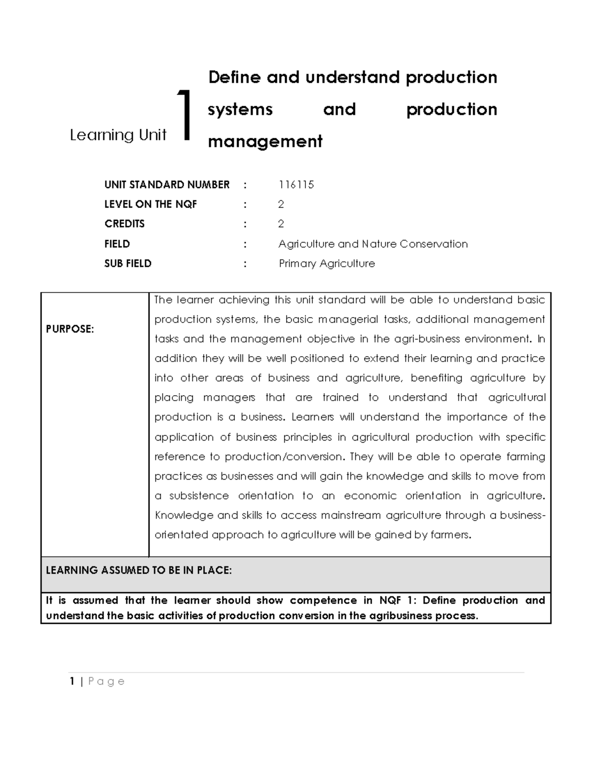 Define and understand production systems and production management ...