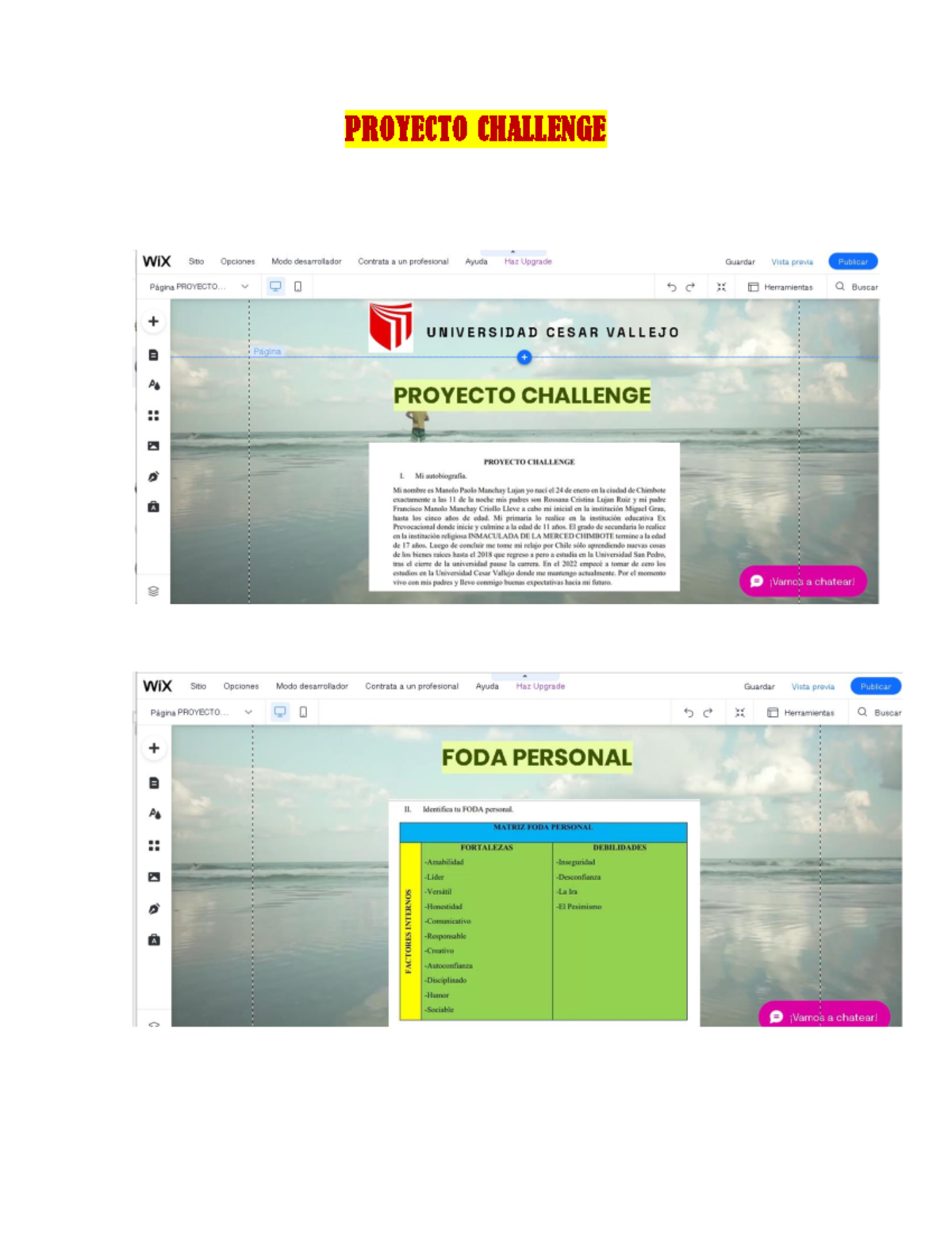 Proyecto Challenge 1 - Tutoría - PROYECTO CHALLENGE - Studocu