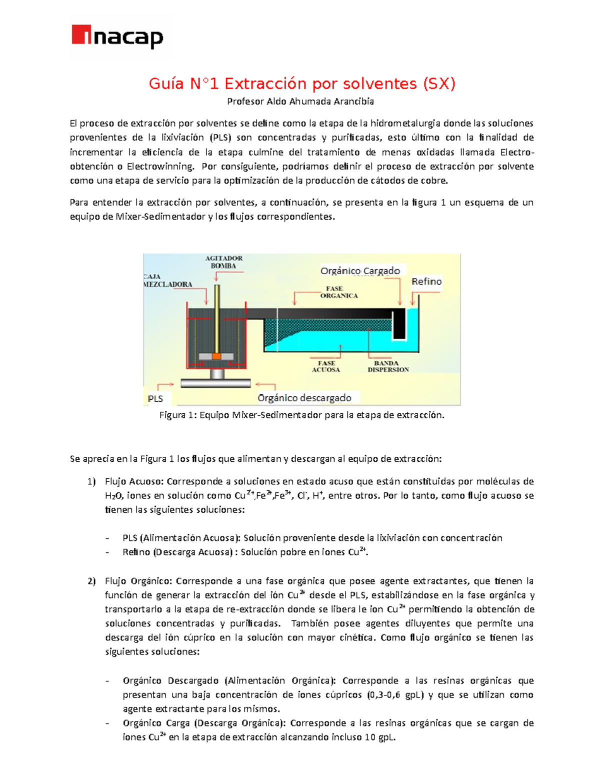 Guia n°1 Extracción por solventes - Guía N°1 Extracción por solventes ...