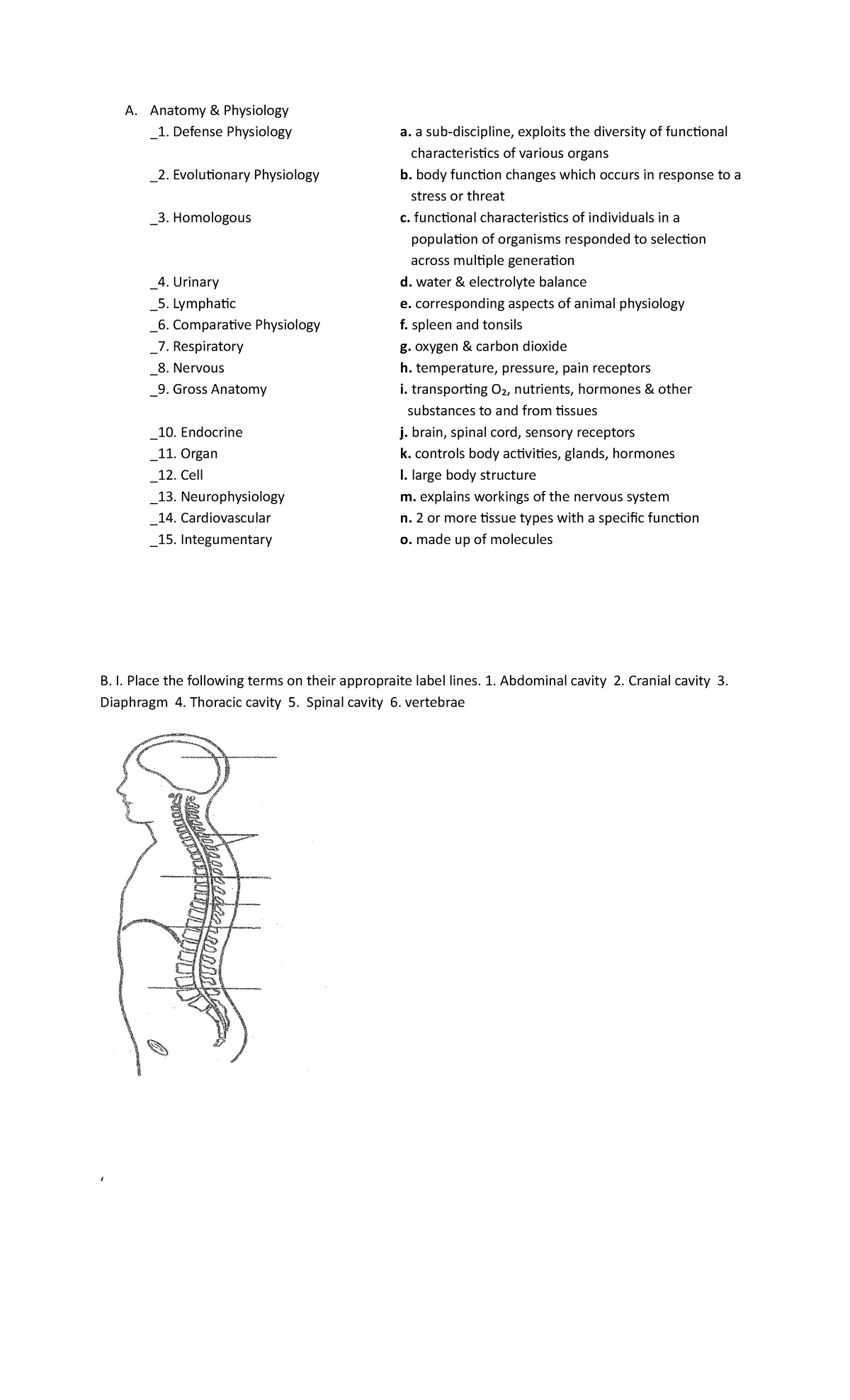 Ana.Physio - notes - A. Anatomy & Physiology _1. Defense Physiology a ...