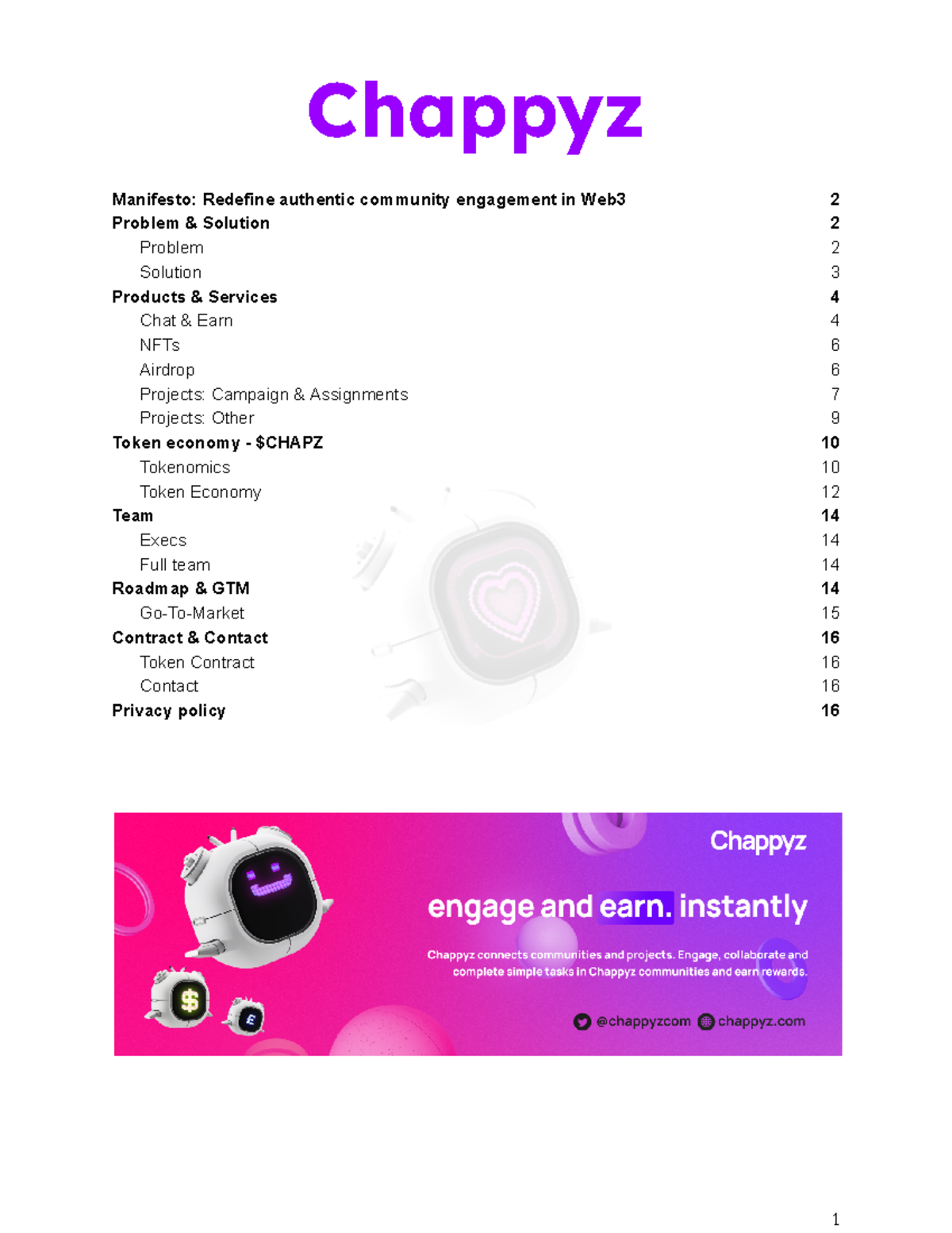 Whitepaper Chappyz - Chappyz Manifesto: Redefine authentic community engagement in Web3 Problem ...