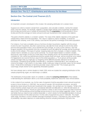 Module 01 Intro - Textbook and worksheet handouts - Course #: MATH 2209 ...