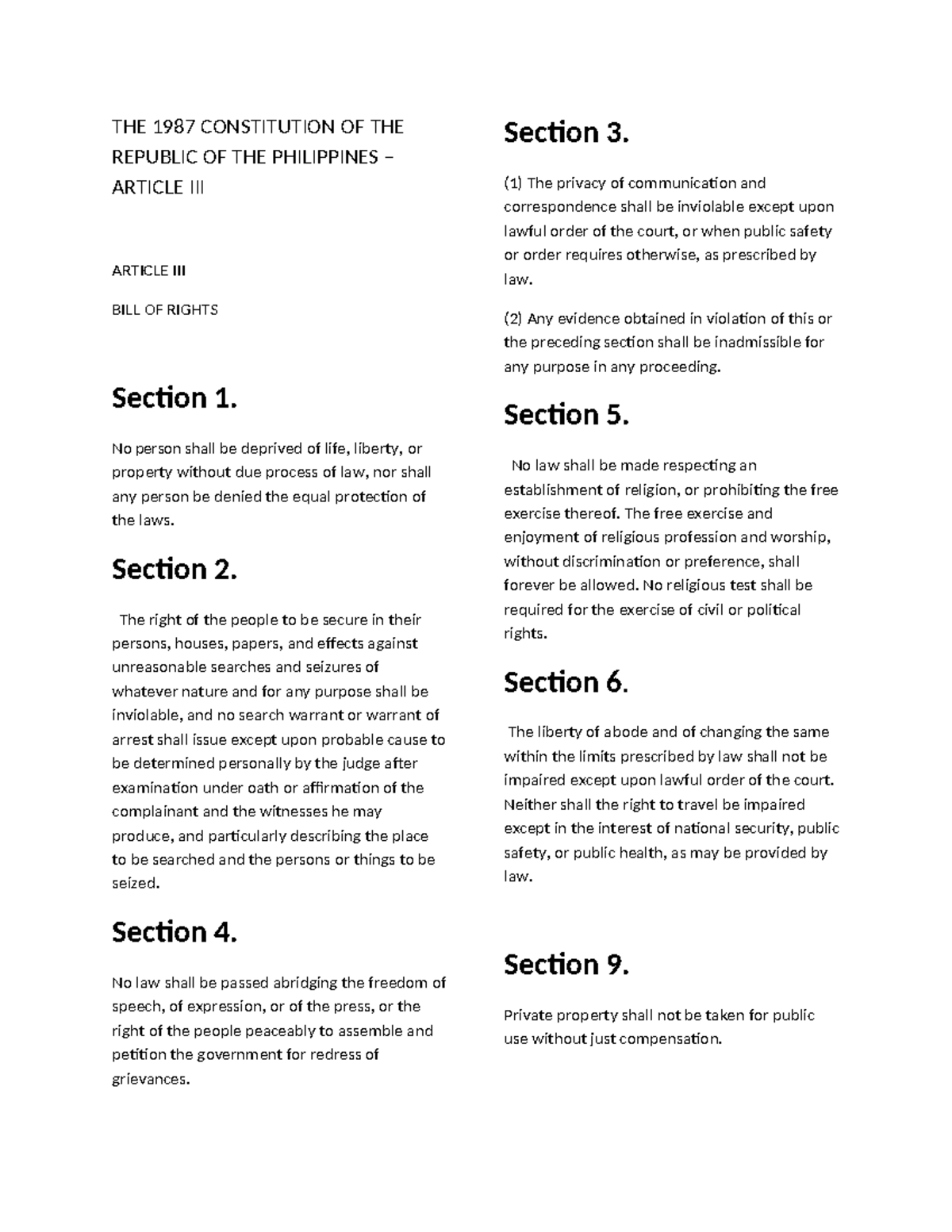 THE 1987 PH. Consti.-WPS Office - THE 1987 CONSTITUTION OF THE REPUBLIC ...