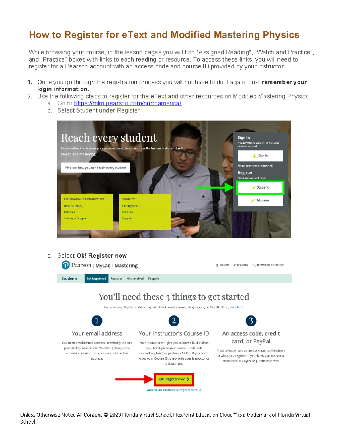 Etext registration instructions - How to Register for eText and ...