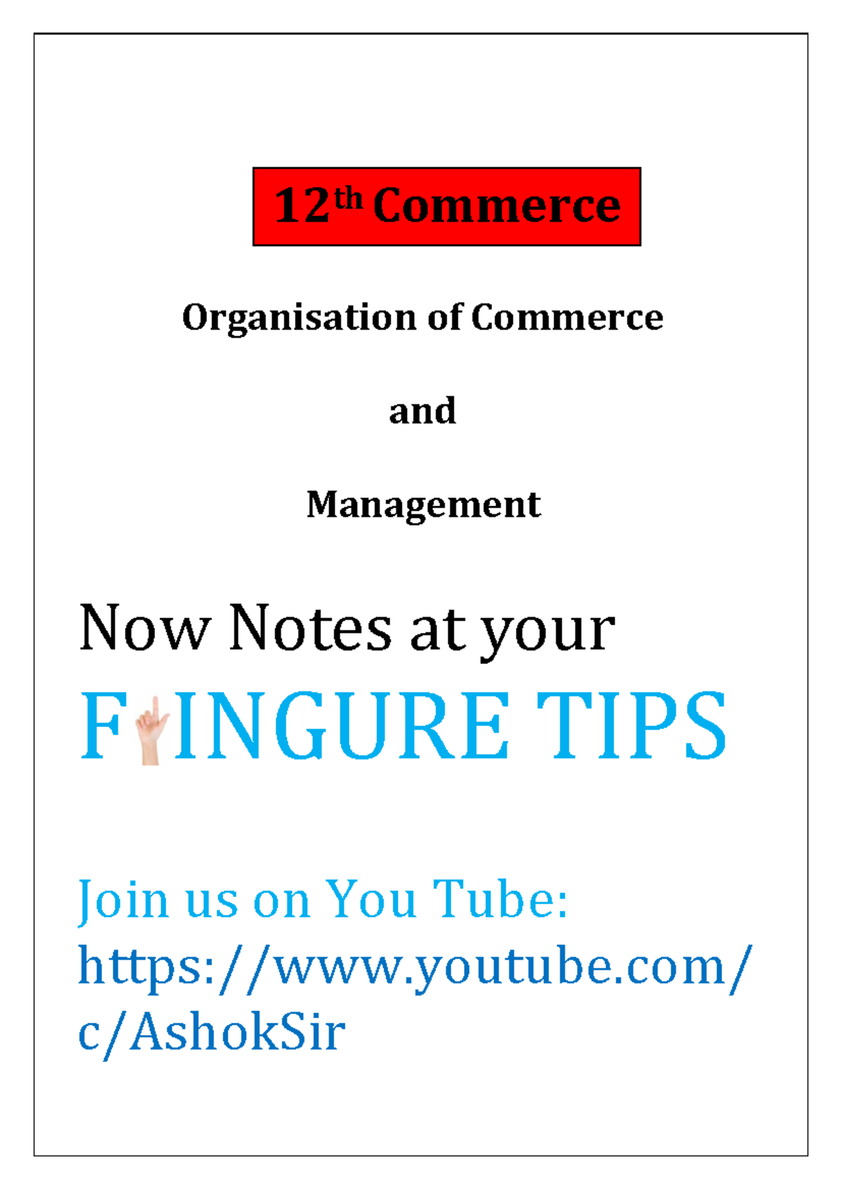 O.C All Chapter Notes - Organisation of Commerce and Management Now ...