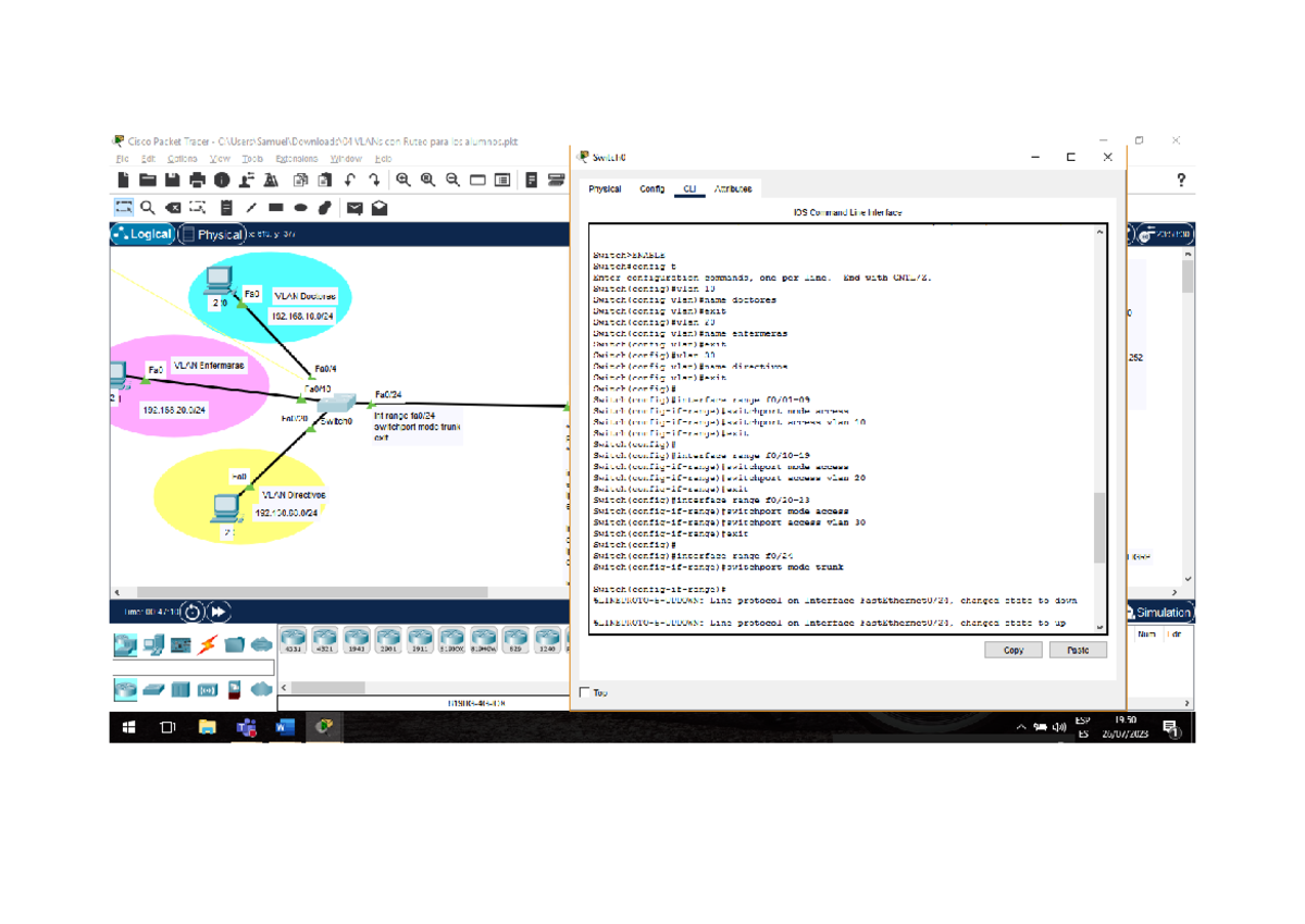 VLAN´s con Ruteoleon - ESTA MUY BIEN - programacion - Studocu