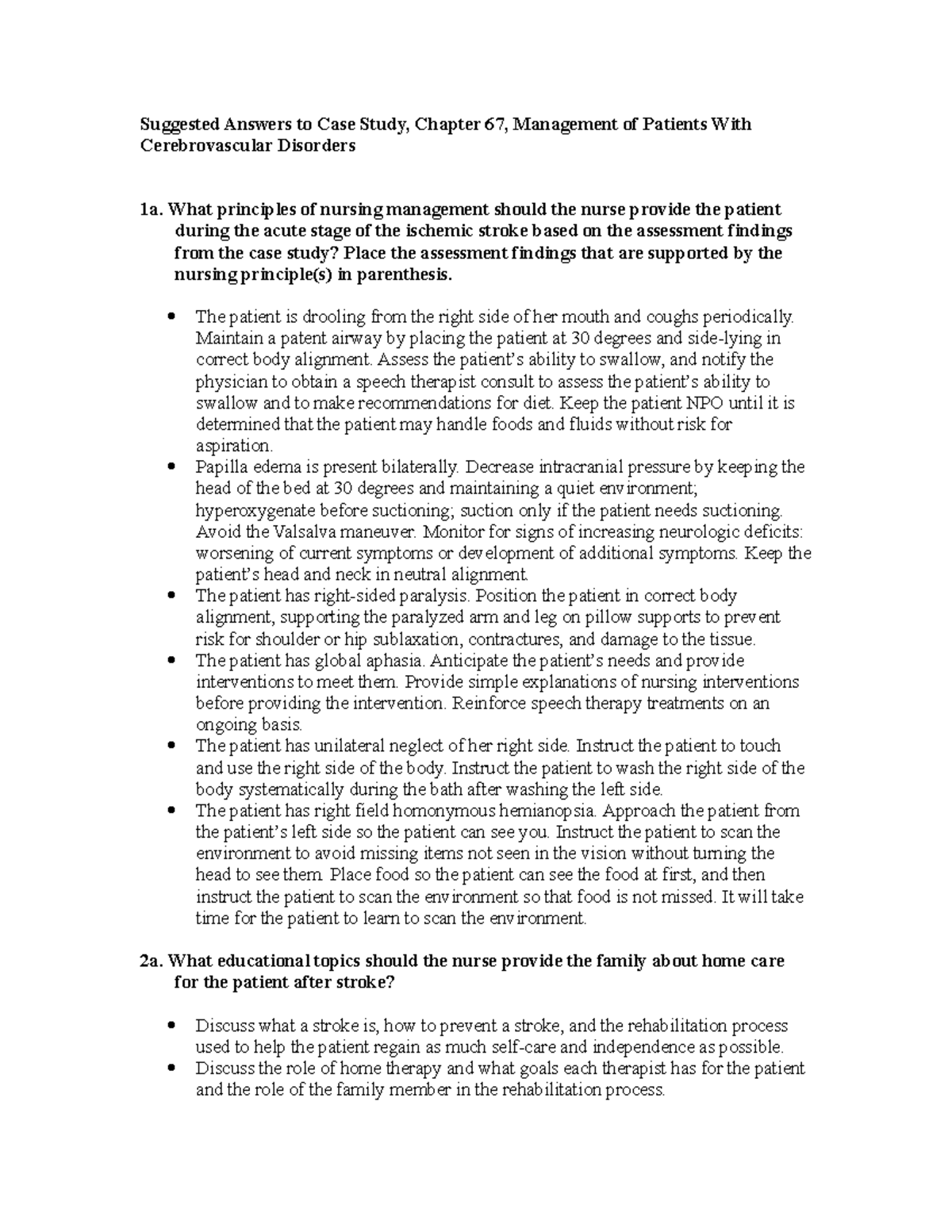 Hinkle CSA Ch 67 - Ch review - Brunner and Suddarth's Textbook of ...