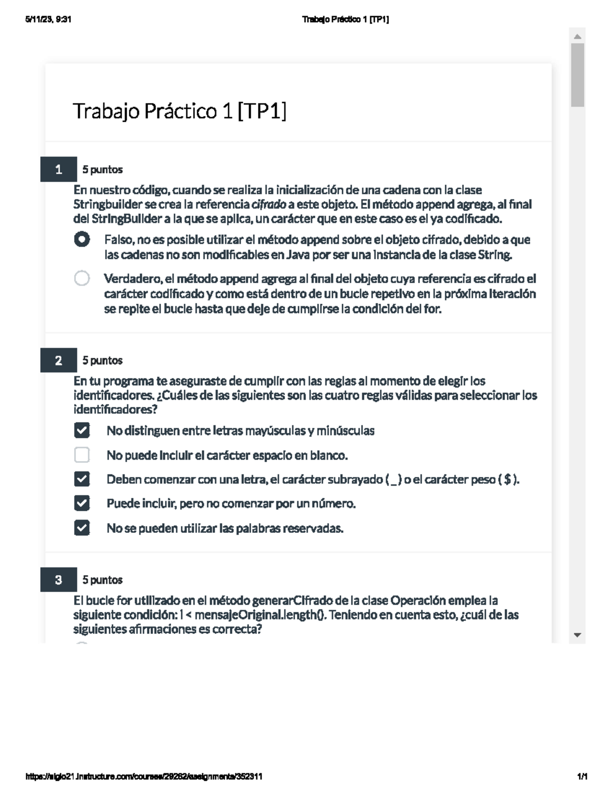 POO TP 1 75,8 - TP 1 75.8% - Programación Orientada a Objetos - Studocu