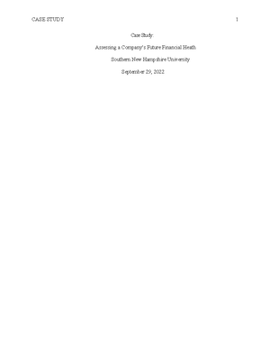 FIN 320 Assignment Activity 5-1 SNHU Principles of Finance Jacob Ongaki ...