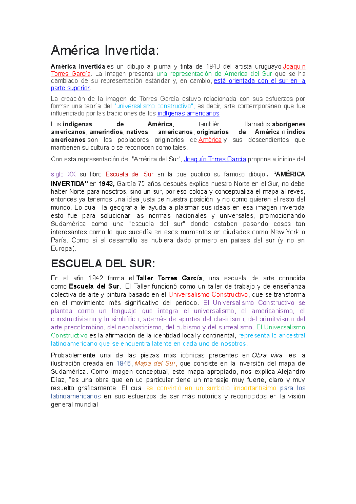 América Invertida - América Invertida: América Invertida es un dibujo a ...