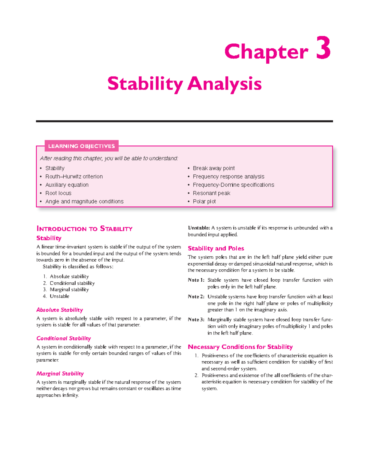 3 Stability Analysis - Summary Power electronics - Chapter 3 Stability ...