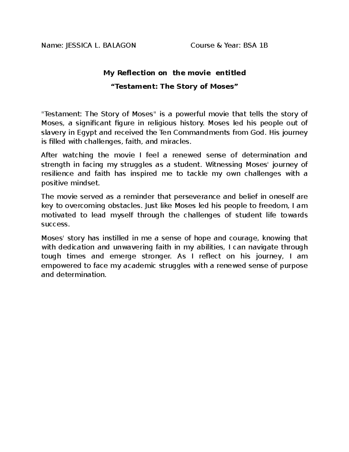 NSTP 102 -Reflection - NSTP NOTES - Name: JESSICA L. BALAGON Course ...