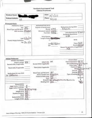 Postpartum Case Study - lecture - Scenario Case Study 128 Postpartum T ...