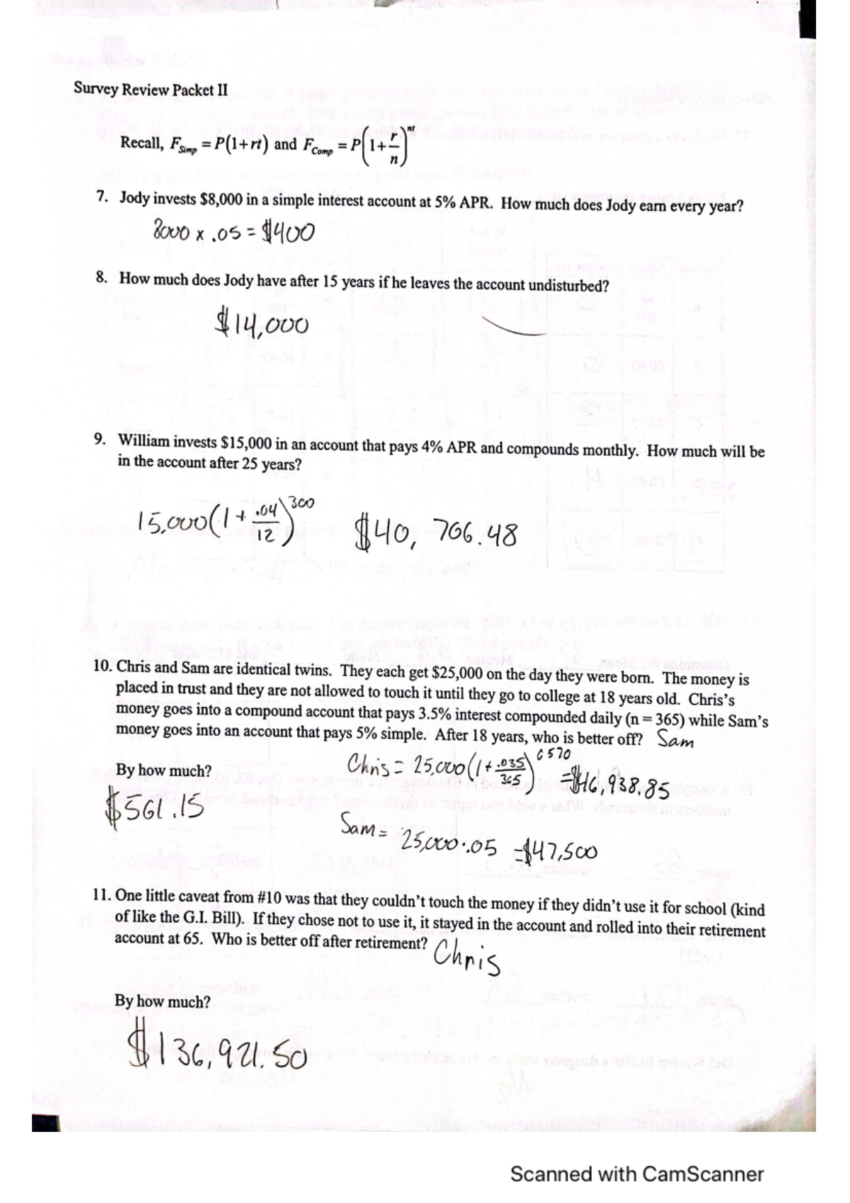 review packet 2 part 1 - MATH 1102 - Studocu