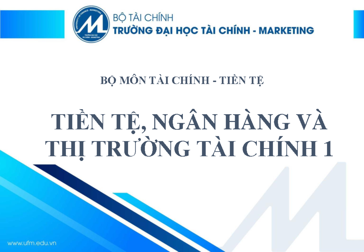 2023 Chuong 10 Tai chinh cong - ####### BỘ MÔN TÀI CHÍNH - TIỀN TỆ TIỀN ...