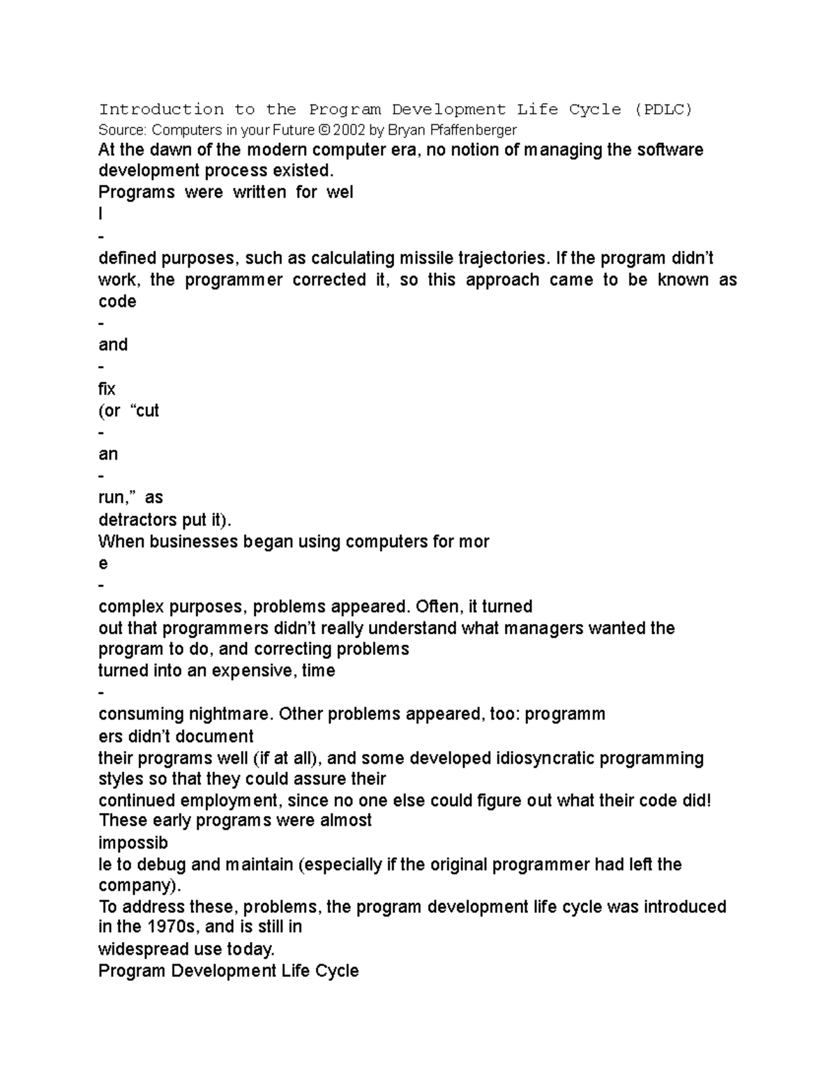 Programming - Lorem ipsum dolor sit amet - Introduction to the Program ...
