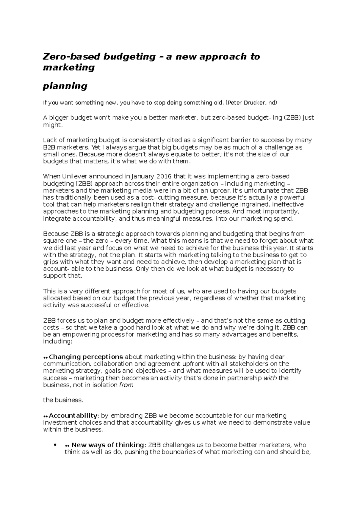 Notes-2 - Zero-based budgeting - Zero-based budgeting – a new approach ...