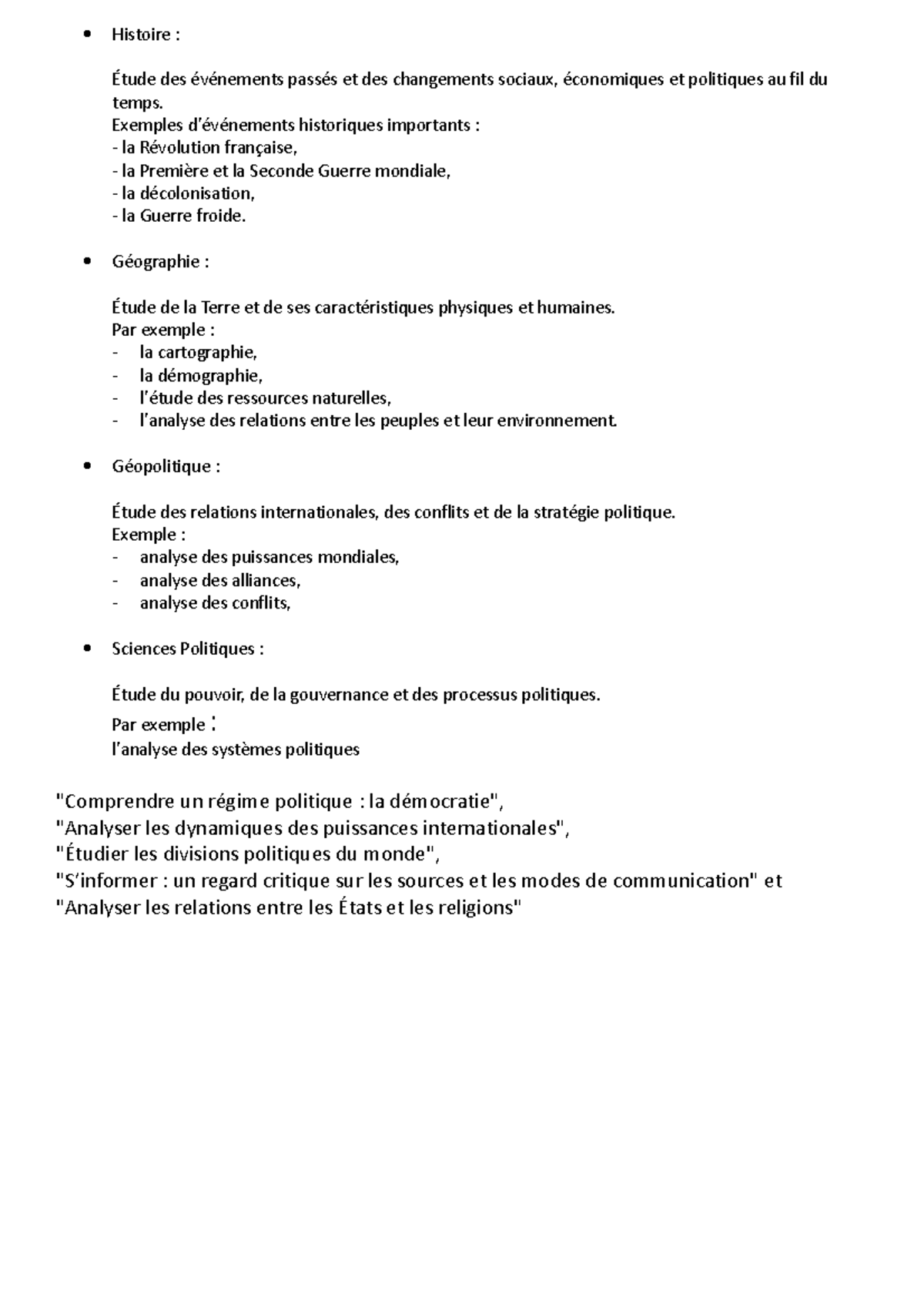 exposé explication hggsp - Histoire : Étude des événements passés et ...
