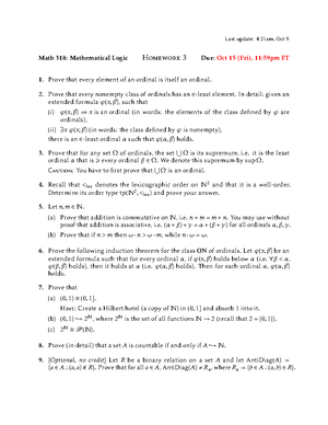Hw05 - MATH 318 Assignment 5 Prompt - Last update: 2:57pm, Oct 8. Math ...