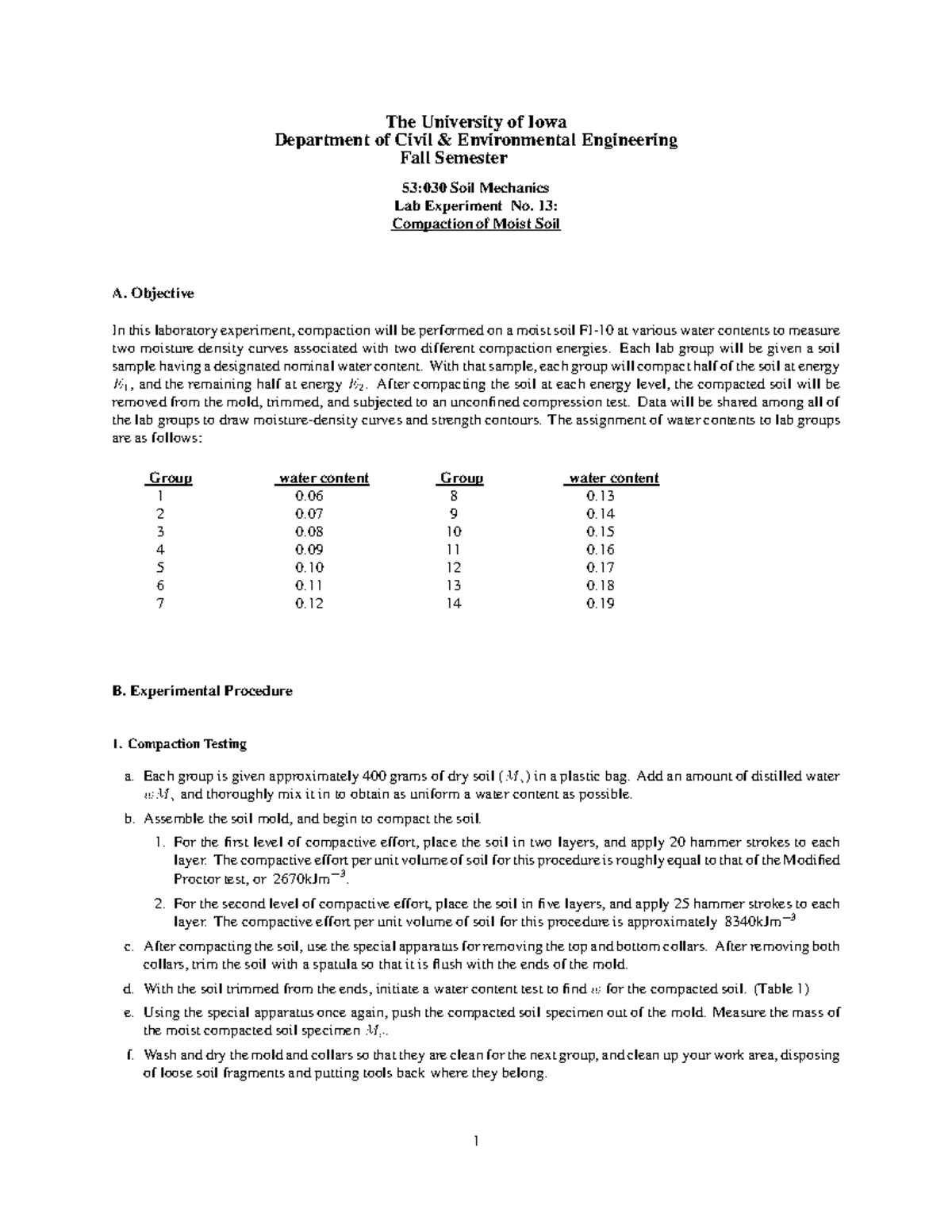 Inv. for Soil - note - The University of Iowa Department of Civil ...