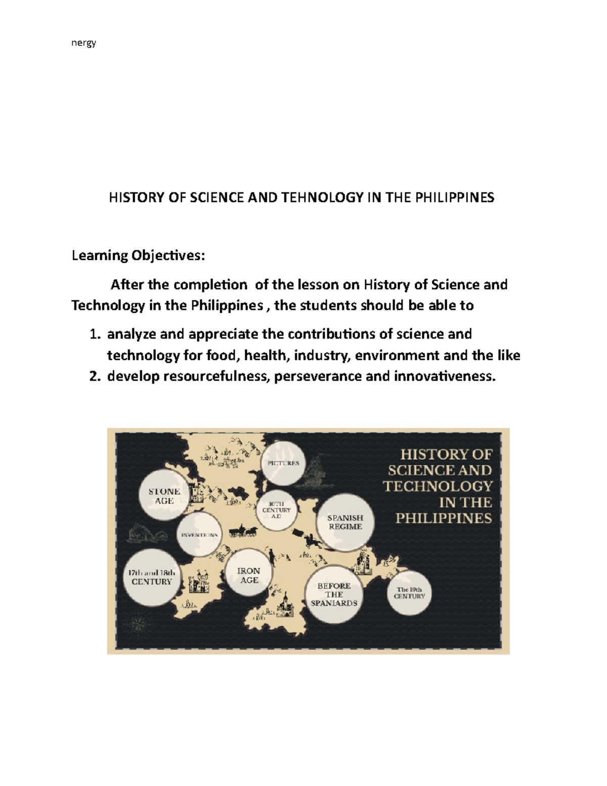 History OF Science AND Tehnology IN THE PHIl Ippines - HISTORY OF ...
