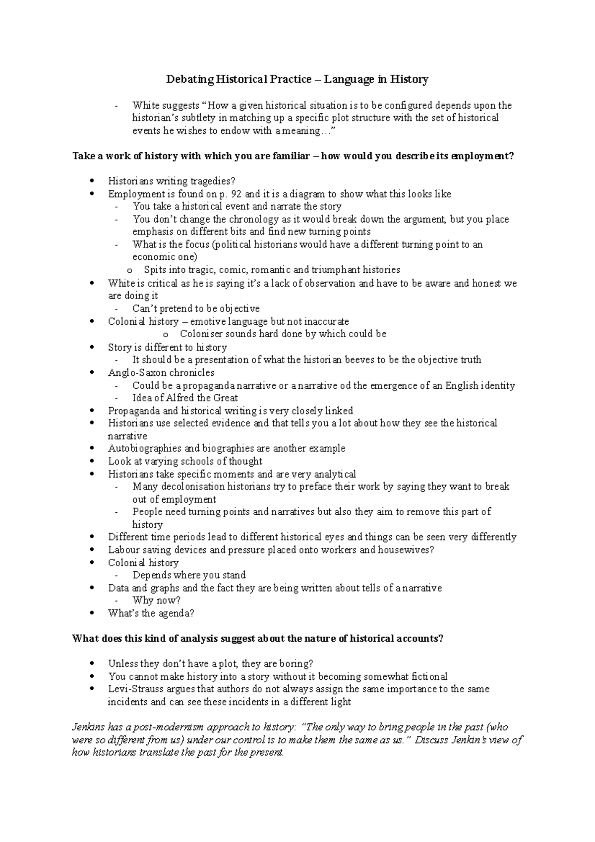 Seminar 3 – Debating Historical Practice – Language in History ...