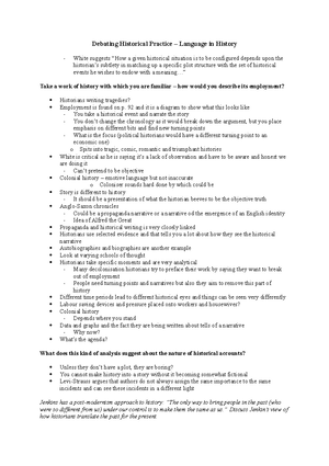 Lecture 3 – Debating Historical Practise – Modern Historiography ...