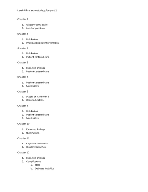 Level 4 Midterm Study Guide - Level 4 Midterm Study Guide 1. Engage ...