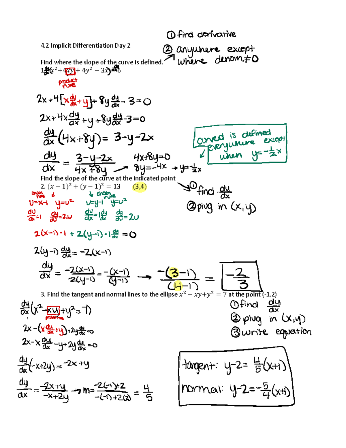 4.2 notes day 2 honors calc partial KEY - 4 Implicit Differentiation ...