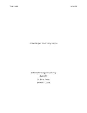 MBA 580 2-2 Report - 2 - 2 Report: Financial Justification Southern New ...