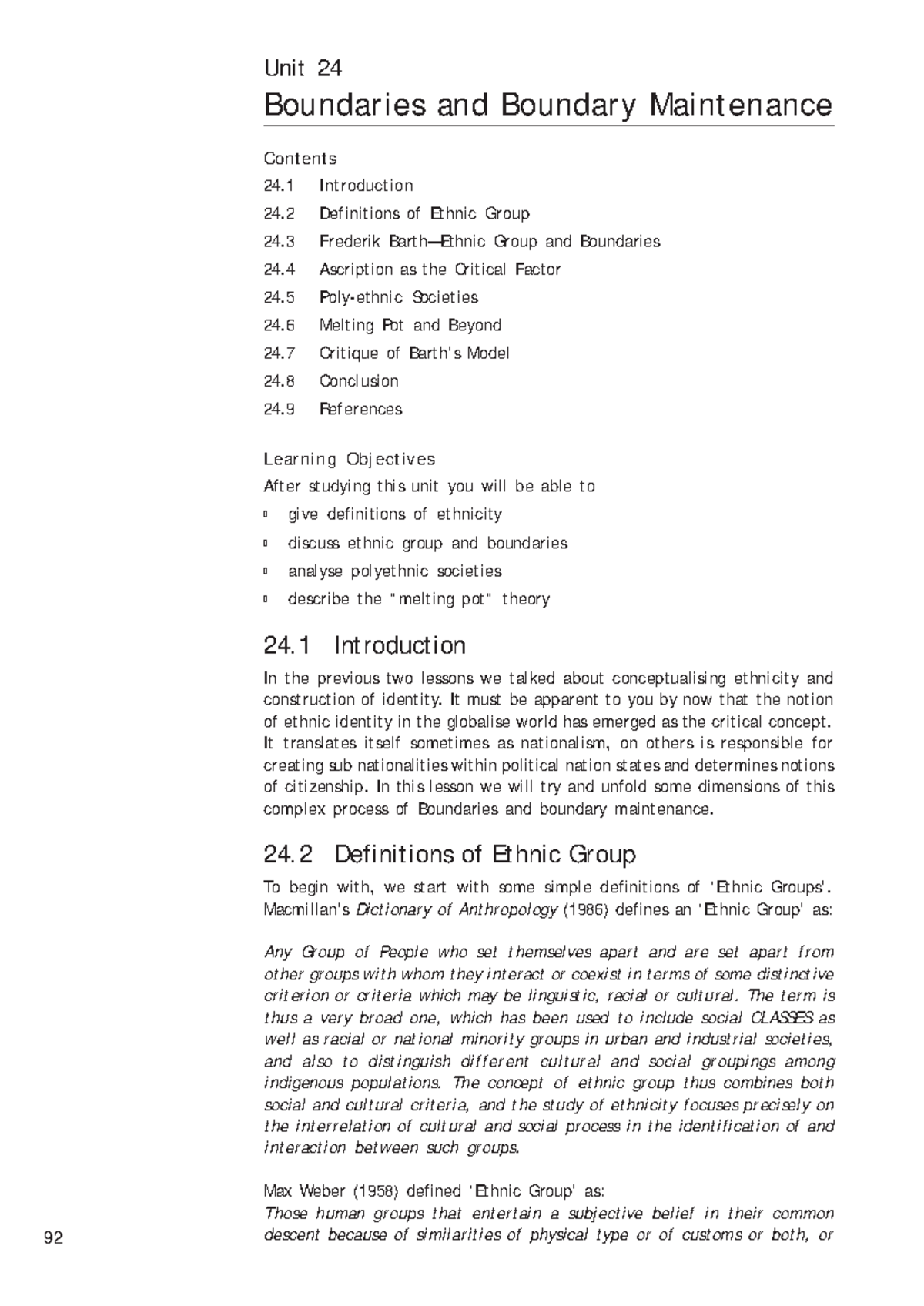 Boundaries AND Boundary Maintenance - Unit 24 Boundaries and Boundary ...