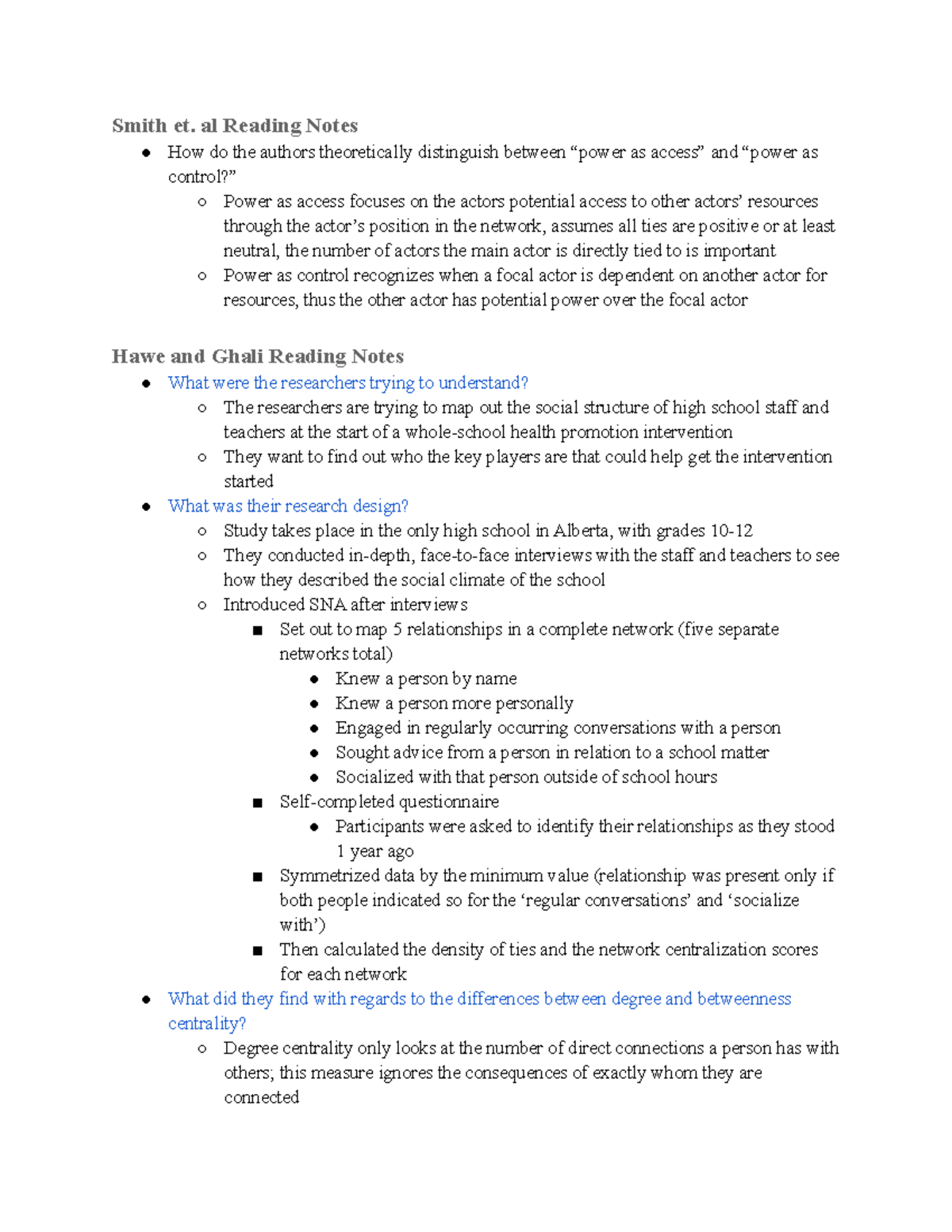 09 19 Reading Notes - This is an study guide - Smith et. al Reading ...