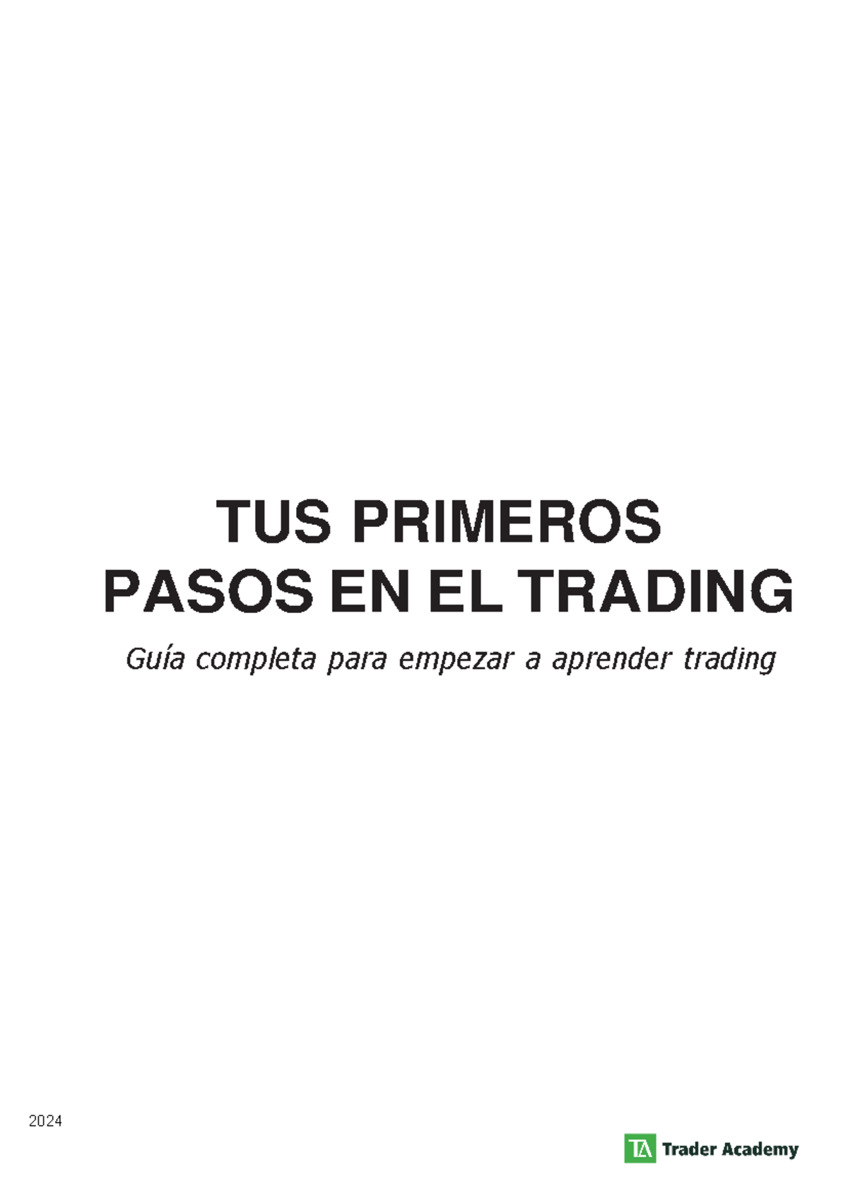 Guia completa para aprender trading desde cero en formato pdf - TUS ...