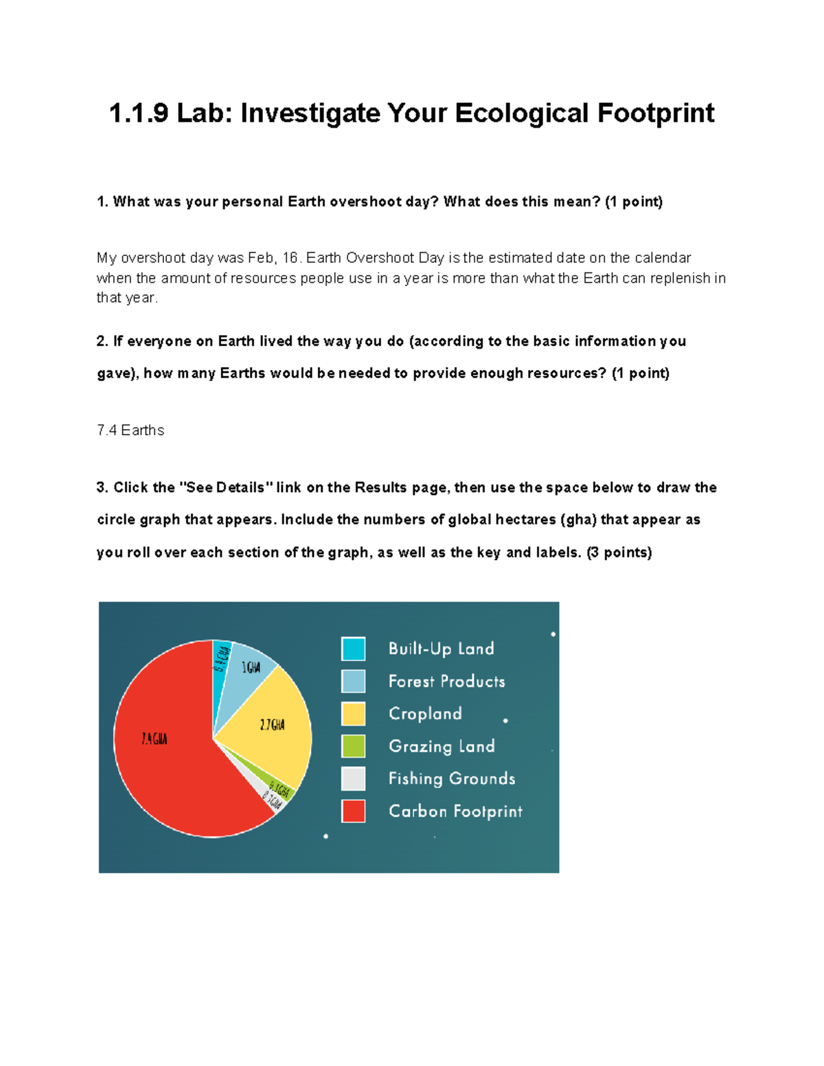 1.1.9 Lab Investigate Your Ecological Footprint - 1.1 Lab: Investigate ...