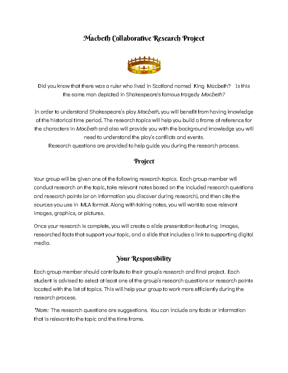 Bethlehem Weldegebriel - Macbeth Collaborative Research Project ...