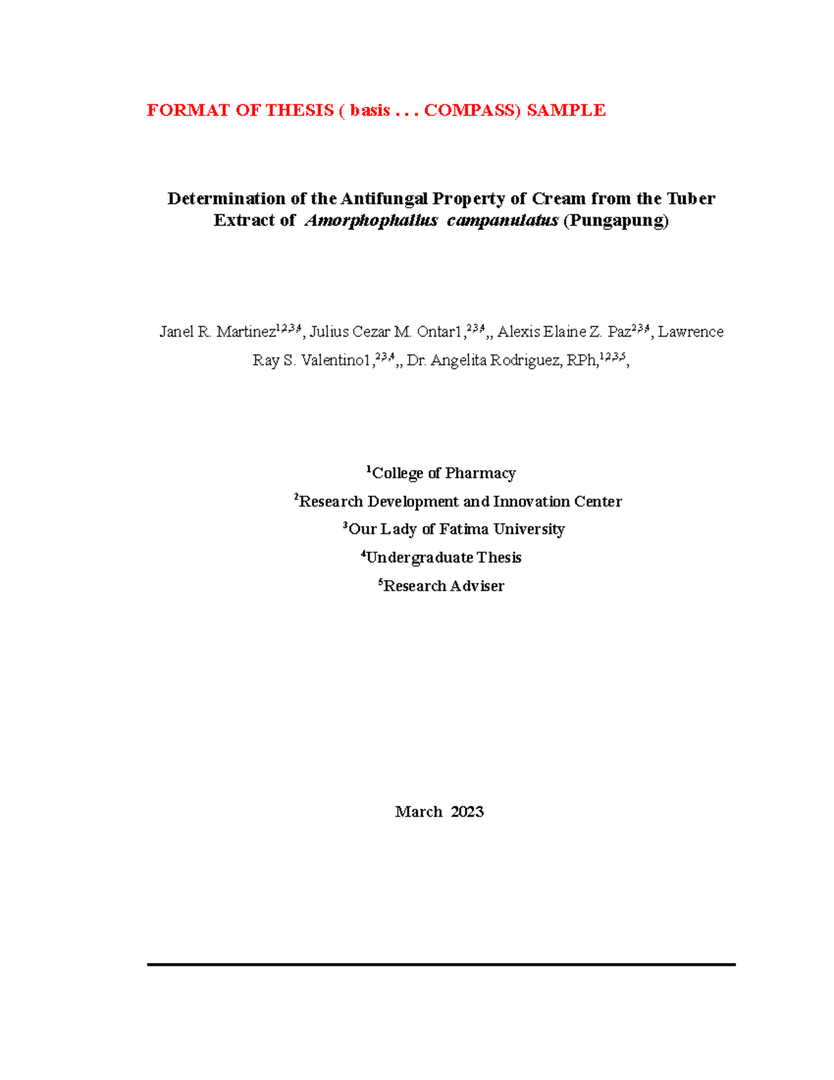 Research format title chapter 12 appendices experimentalsept 13023 ...