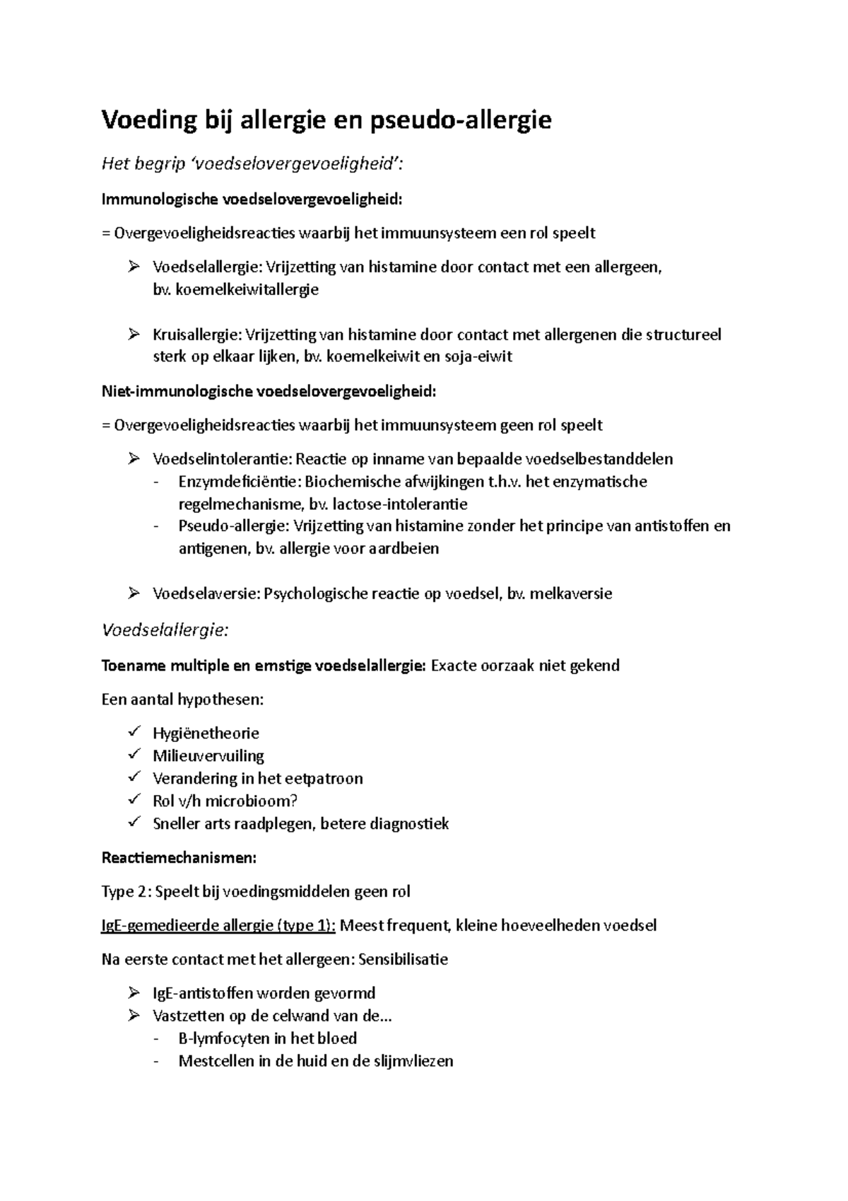 2. Voeding bij allergie en pseudo-allergie - koemelkeiwitallergie ...