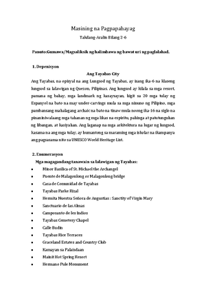 Masining na Pagpapahayag Aktibiti 3 - Masining na Pagpapahayag Aktibiti ...