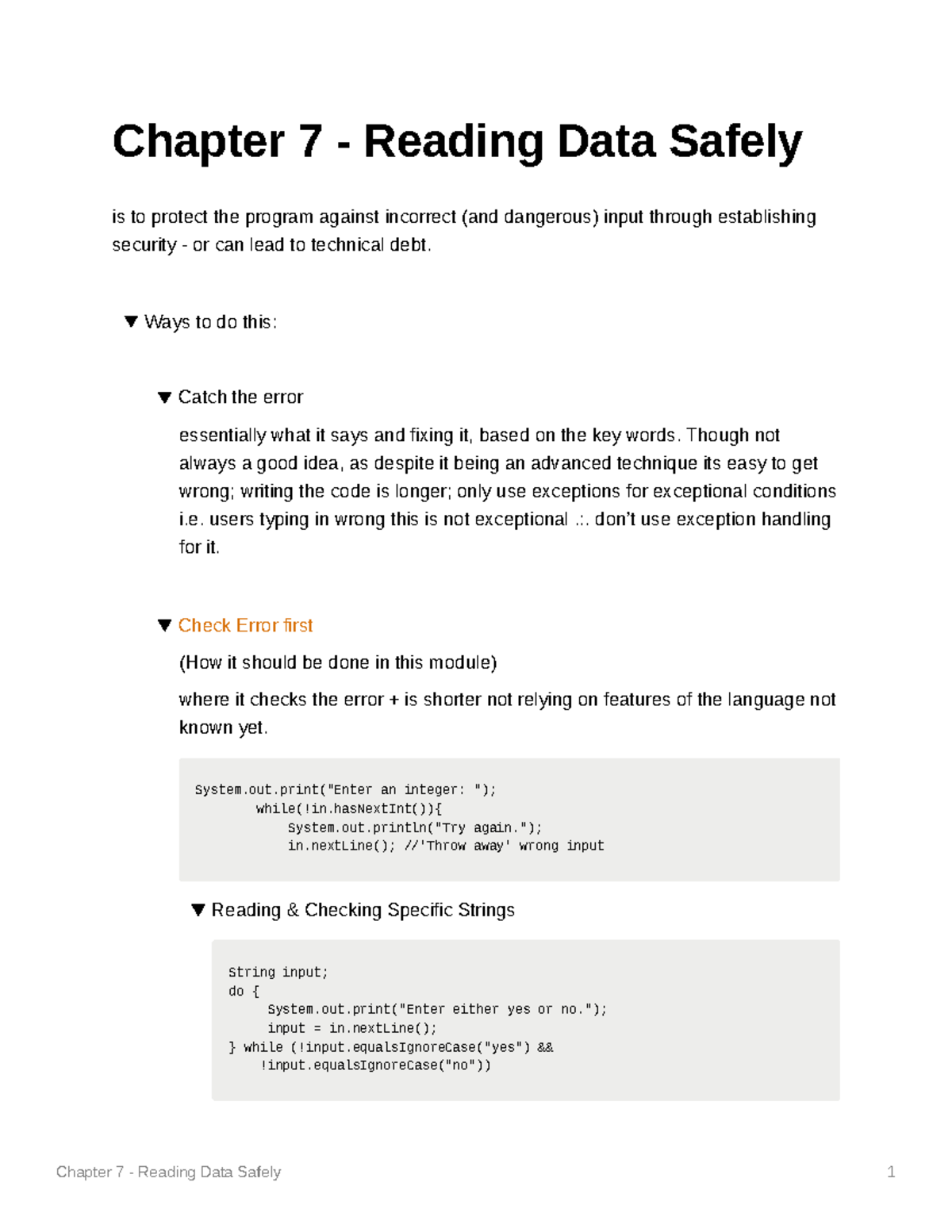 Chapter 7 - Reading Data Safely - Chapter 7 - Reading Data Safely 1 ...