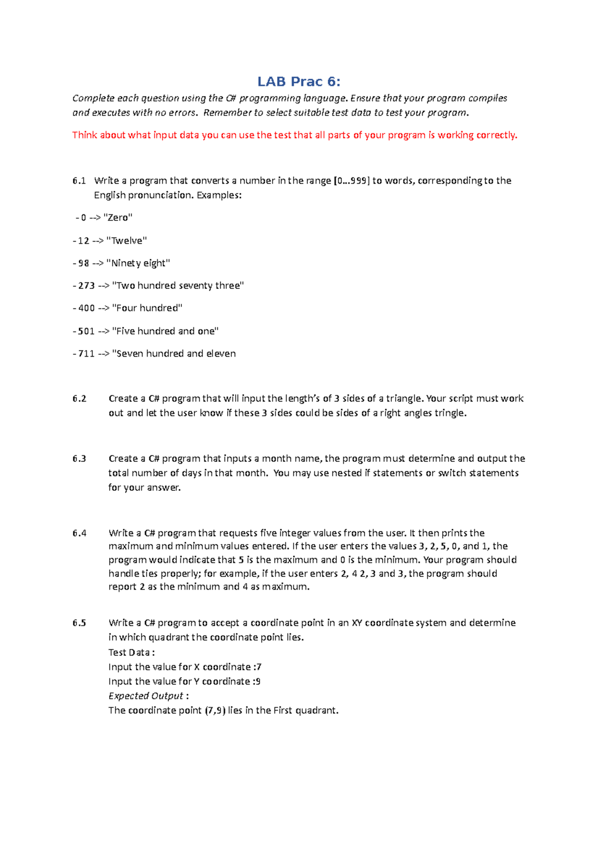 SWDF101 2023 LAB Tutorial 6 - LAB Prac 6: Complete each question using ...