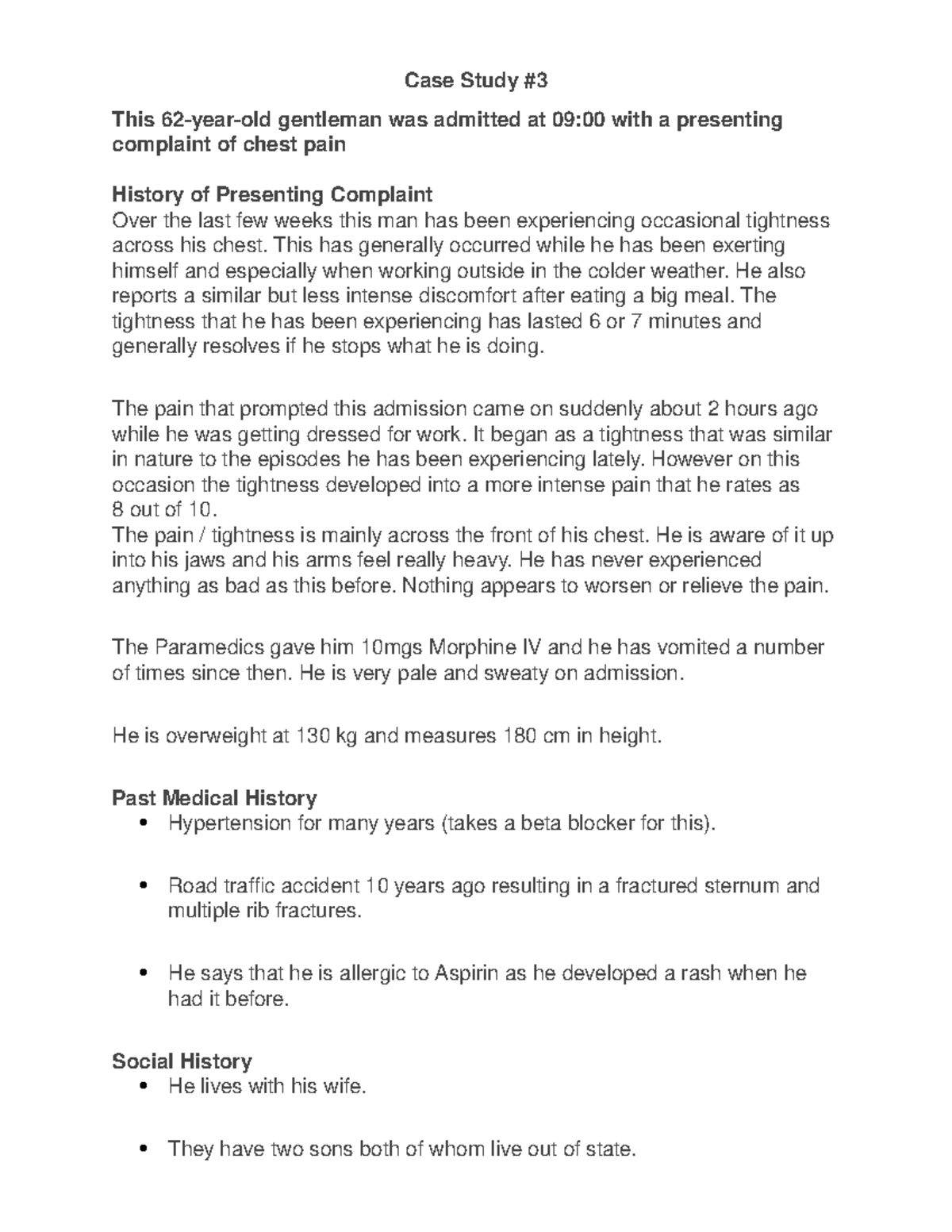 3. Case Study ED Client. pairs - Case Study # This 62-year-old ...